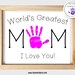 World's Greatest Mom, Handprint Footprint Art Craft, Mother's Day Craft ...