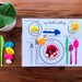 Table Setting Placemat Printables for Kids, Montessori Placemat ...
