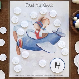 Count the Clouds Printable Activity for Kids, Busy Book, Busy Binder ...
