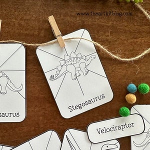 Dinosaur 3 Part Cards PDF, Montessori Nomenclature Cards, Classroom ...