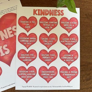 Kindness is ... Paper Craft, PRINTABLE, Black and White Coloring Page ...