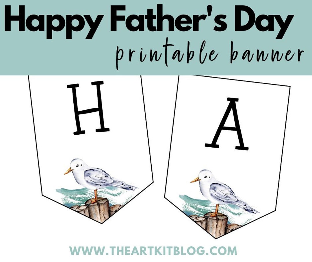 Happy Father's Day Banner, Printable Printable Banner, Cake Banner ...