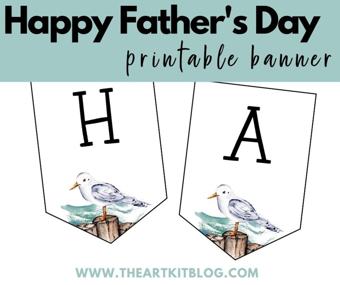 Happy Father's Day Banner, Printable Printable Banner, Cake Banner ...