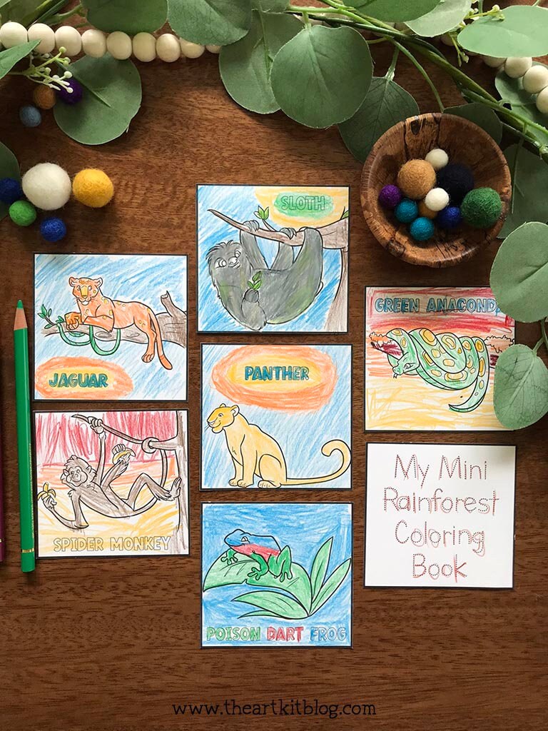 Mini Rainforest Animals Coloring Book, Rainforest Coloring Pages ...