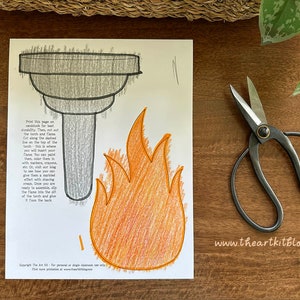 Torch Template Printable, Summer Games Craft, Imaginative Play ...