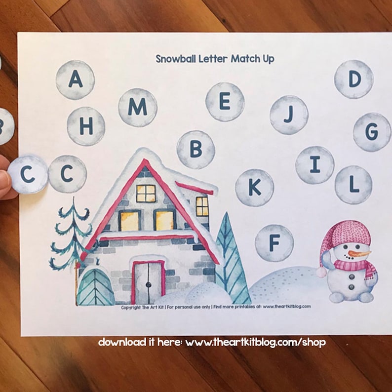 Alphabet Printable for Kids, Matching Letters, Uppercase Lowercase ...