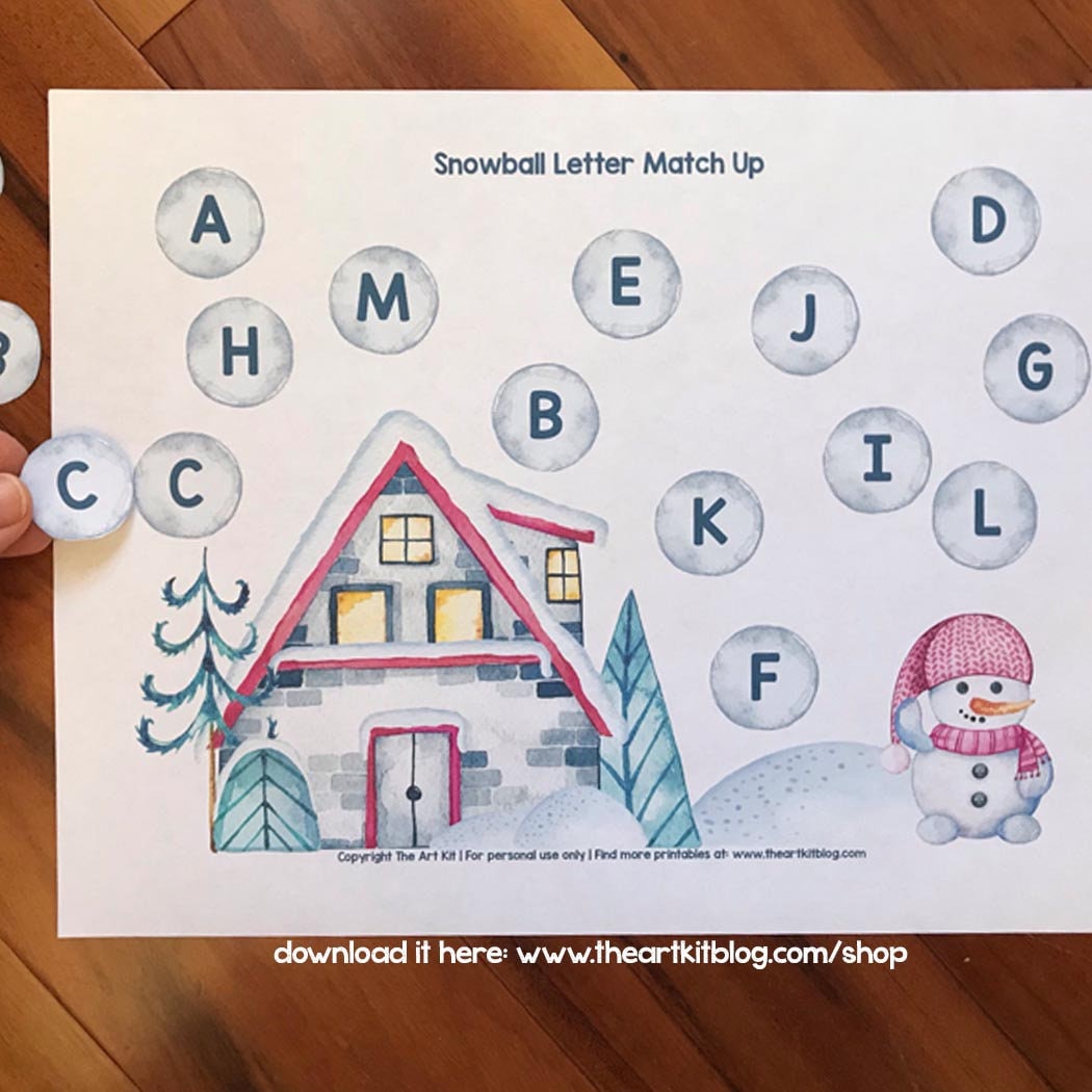 Alphabet Printable for Kids, Matching Letters, Uppercase Lowercase ...