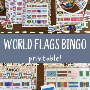 World Flags Bingo, Bingo Game Printable, Summer Games PDF, World Unit ...
