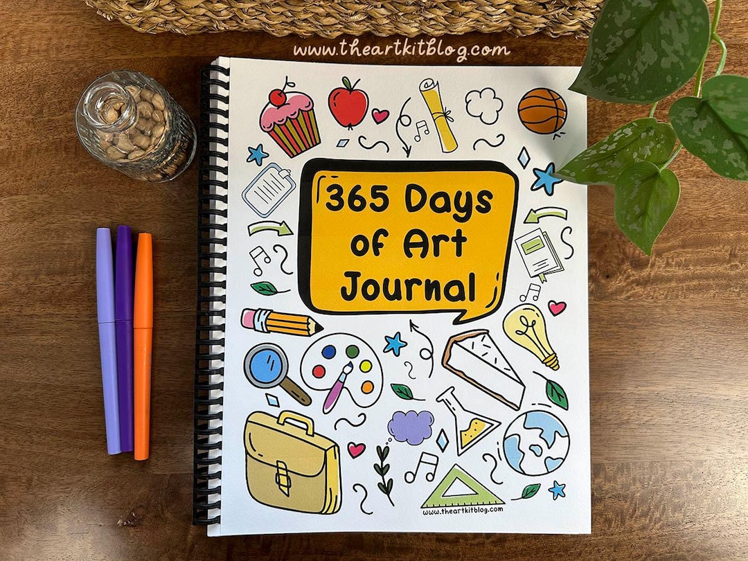 365 Days of Art Journal Prompts, Digital Download, Printable Art Diary ...