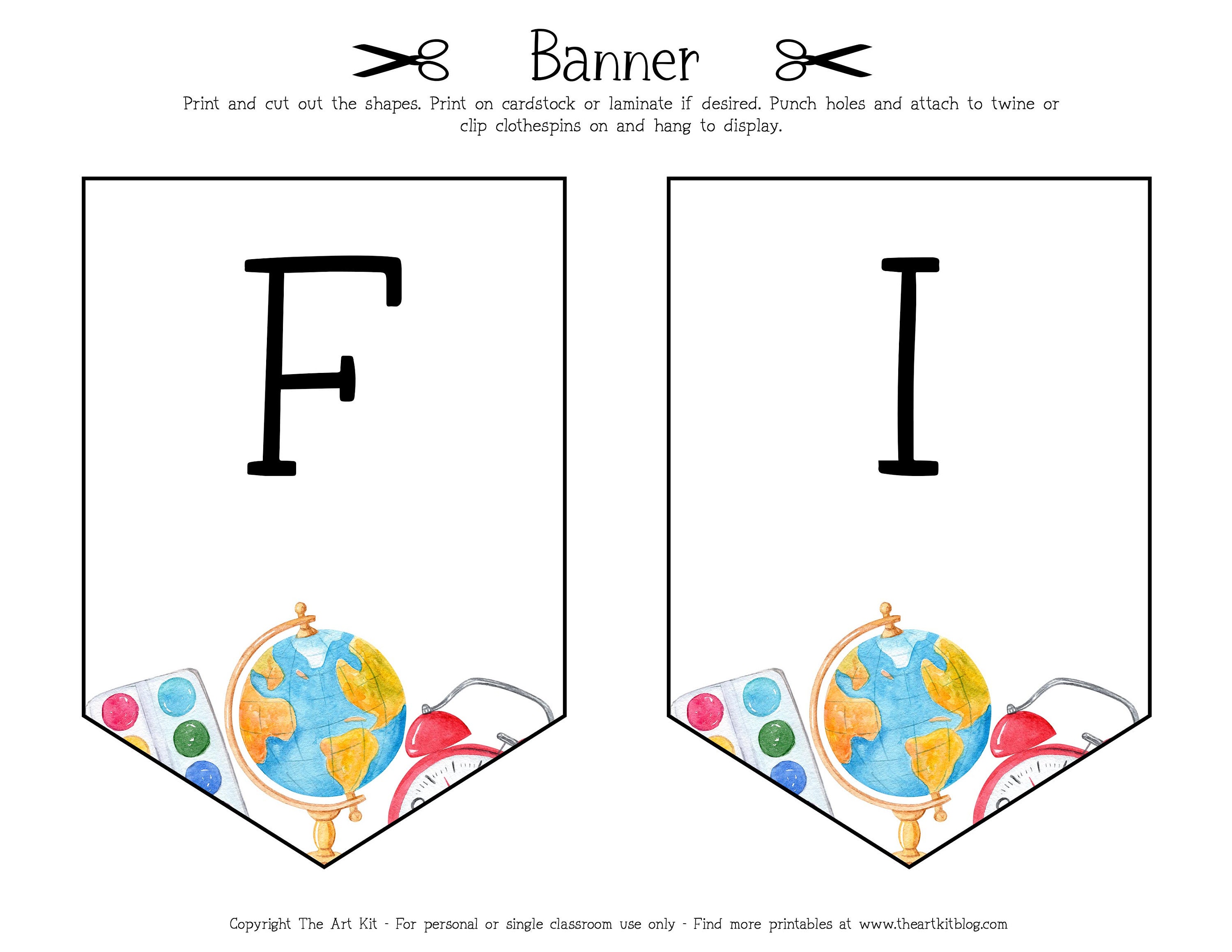 16 Printable Banners for Holidays and Seasons, Happy Birthday Banner ...