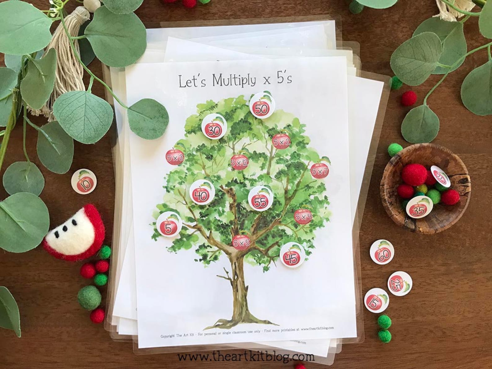 Multiplication Printables, Apple Tree Multiplication, Math Trees ...