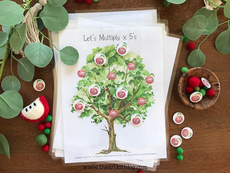 Multiplication Printables, Apple Tree Multiplication, Math Trees ...