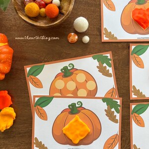 Pumpkin Shape Playdough Cards, Fall Playdough Mats, Instant Download ...