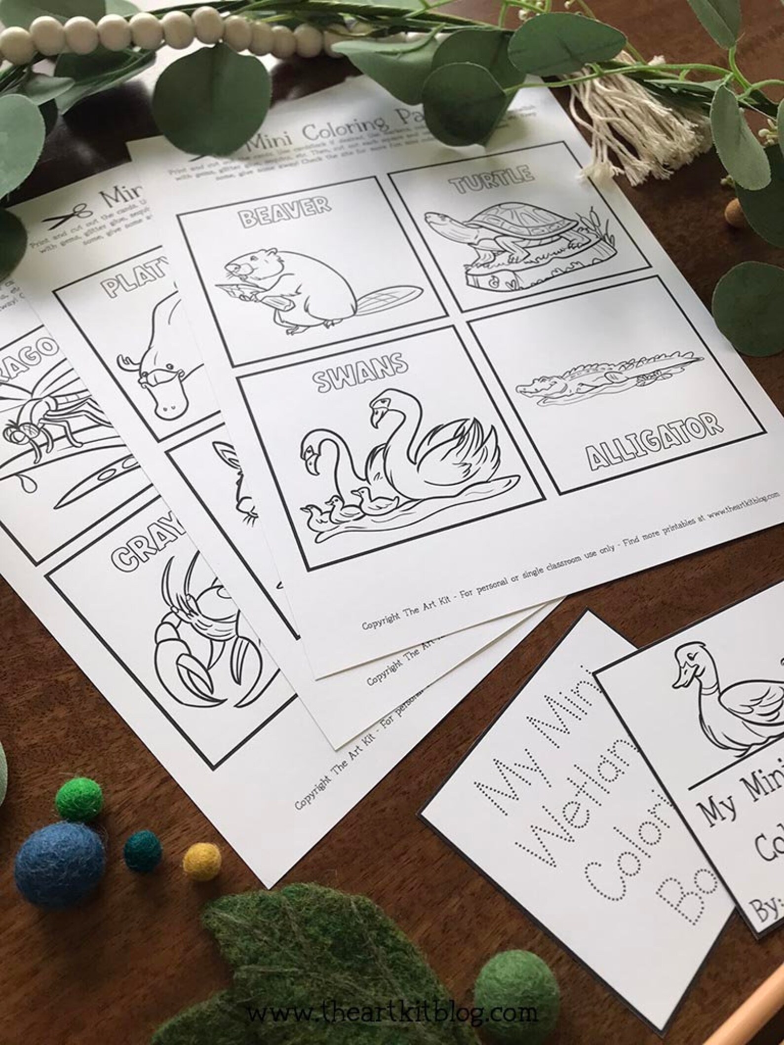 Mini Wetland Animals Coloring Book, Wetland Coloring Pages, Coloring ...