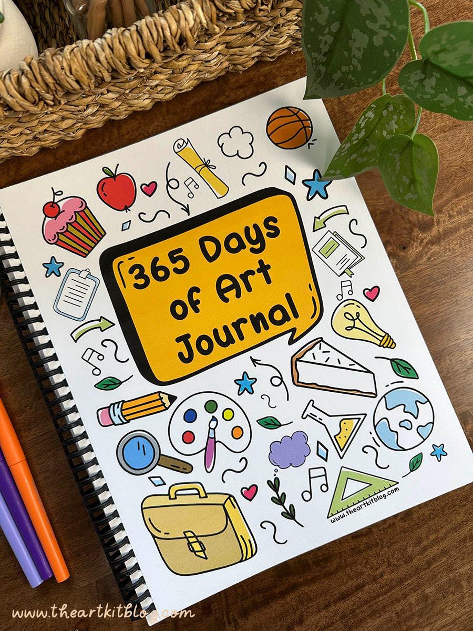 365 Days of Art Journal Prompts, Digital Download, Printable Art Diary ...