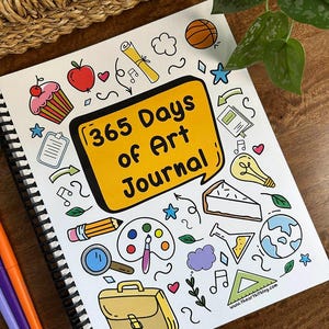 365 Days of Art Journal Prompts, Digital Download, Printable Art Diary ...