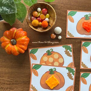 Pumpkin Shape Playdough Cards, Fall Playdough Mats, Instant Download ...