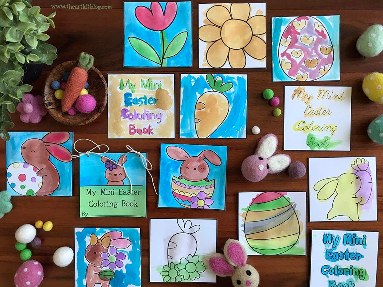 Mini Coloring Book, Mini Coloring Pages, Easter Coloring Pages, Easter ...