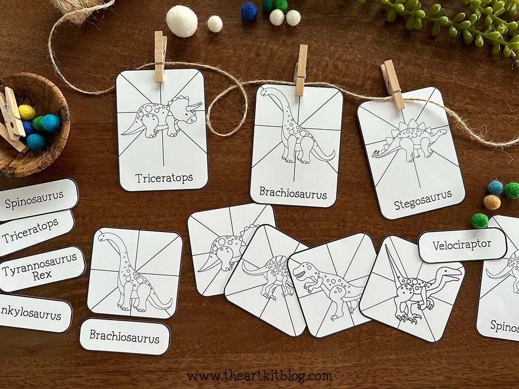 Dinosaur 3 Part Cards PDF, Montessori Nomenclature Cards, Classroom ...