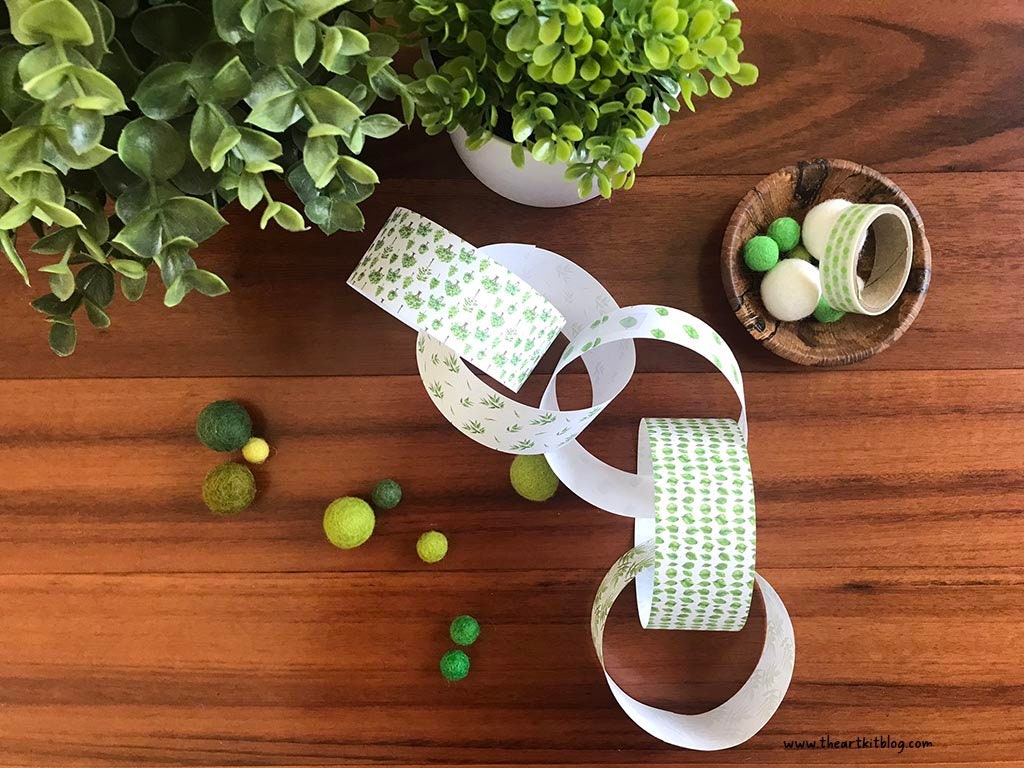 Paper Chains Printable, Trees and Leaves Craft, Trees Paper Chain ...