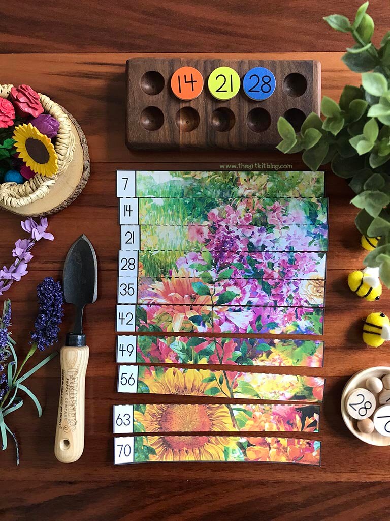 Skip Counting Puzzle Printable Homeschool Activity Busy | Etsy