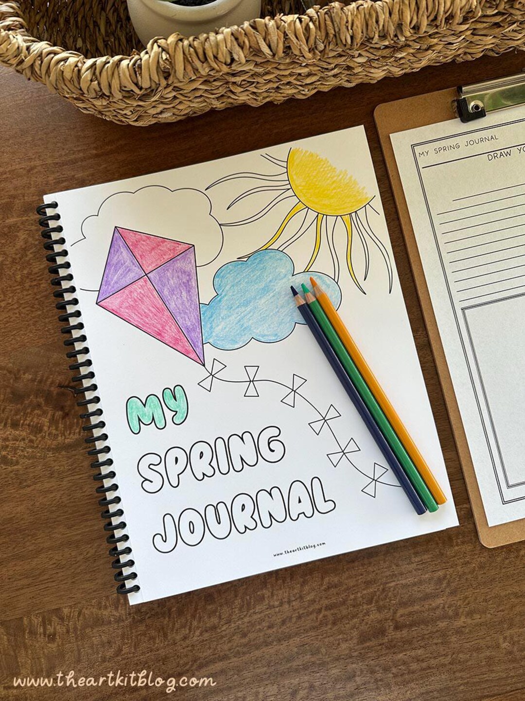 My Spring Journal, 95 Pages, Daily Creative Writing and Drawing Prompts ...