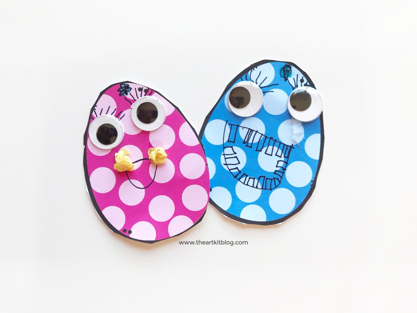 Cute Easter Egg Paper Craft With Printable Template Spring Craft cute-easter-egg-paper-craft-with-printable-template-spring-craft