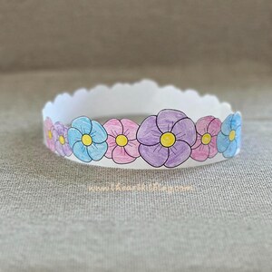 Flower Paper Crown Printable | DIY Floral Crown for Kids & Adults ...