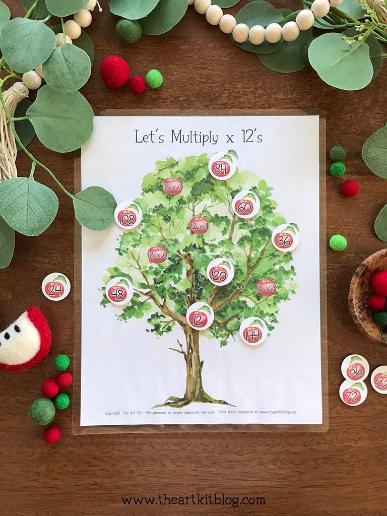 Multiplication Printables, Apple Tree Multiplication, Math Trees ...