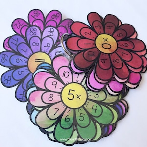 Buy Waldorf Multiplication Flower Printable, Math Wheels 0 - 12, Flash ...
