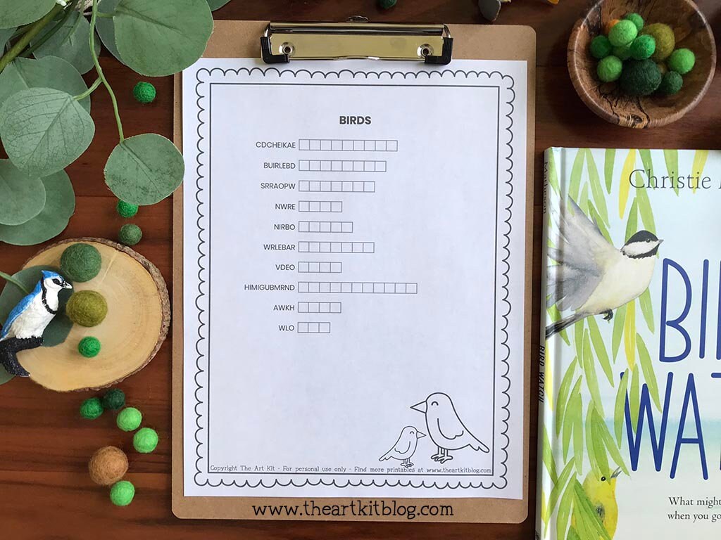 Bird Game Bundle of Printables for Kids, Pairs With Bird Watch Book ...