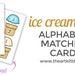 Ice Cream Cone Alphabet Letter Uppercase and Lowercase Match up ...