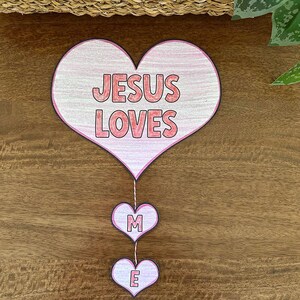 Jesus Loves Me Paper Craft, CUSTOMIZABLE to Your Child's Name! Coloring ...