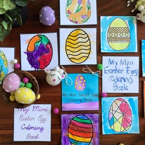 Mini Coloring Book, Mini Coloring Pages, Easter Egg Coloring Pages ...
