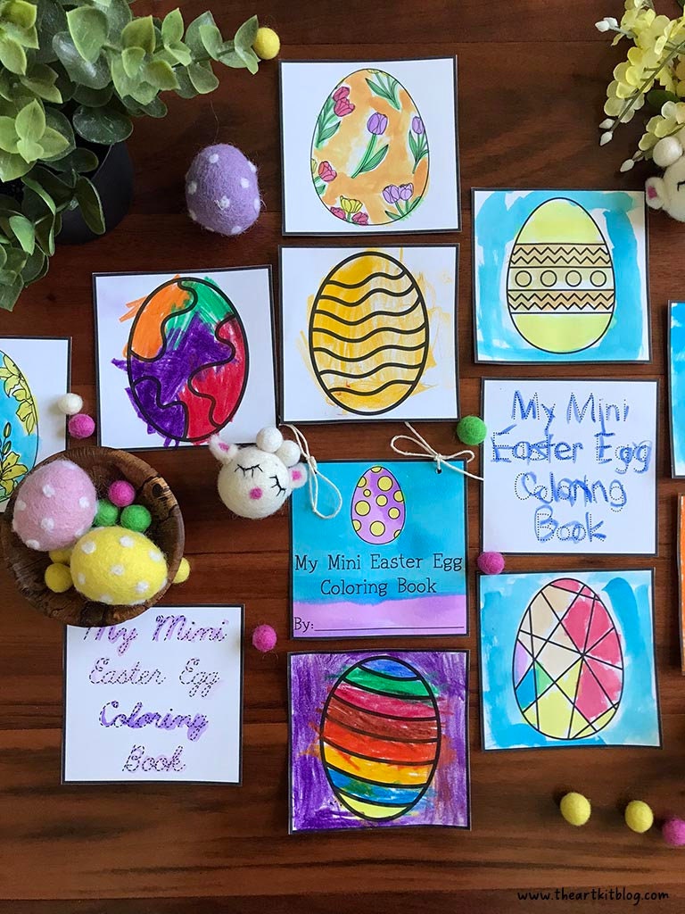 Mini Coloring Book, Mini Coloring Pages, Easter Egg Coloring Pages ...