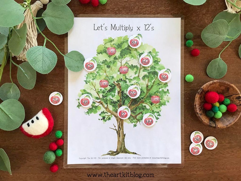 Multiplication Printables, Apple Tree Multiplication, Math Trees ...