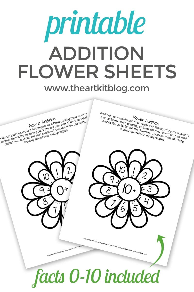 Addition Flowers Activity Sheets 0 to 10 Waldorf | Etsy
