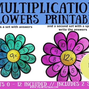 Elementary Multiplication Flowers // Waldorf // Printable Worksheets 0 ...