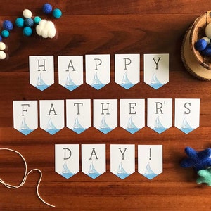 Happy Father's Day Printable Banner, Party Bunting, Dad Garland ...