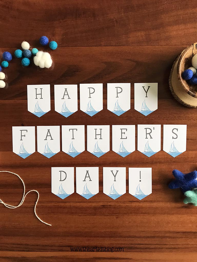 Happy Father's Day Printable Banner, Party Bunting, Dad Garland ...