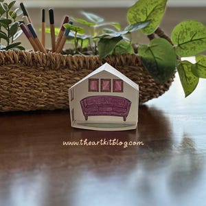 3D Box Printable, Mini Dollhouse Printable, 3D Living Room, Paper Craft ...