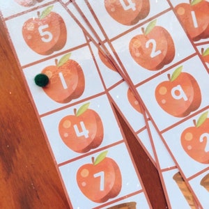Number Recognition Activity, Apple Printable, Preschool Activities, Pre ...