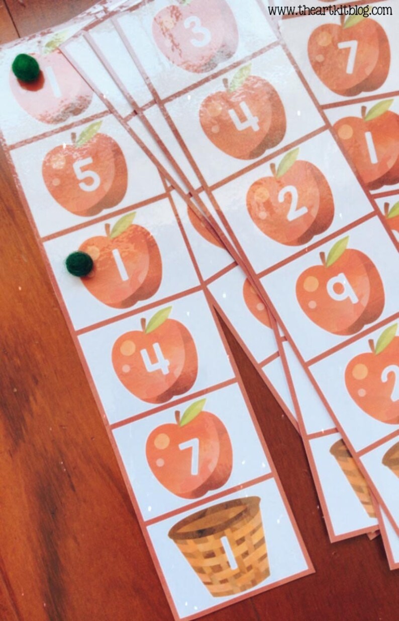 Number Recognition Activity Apple Printable Preschool - Etsy