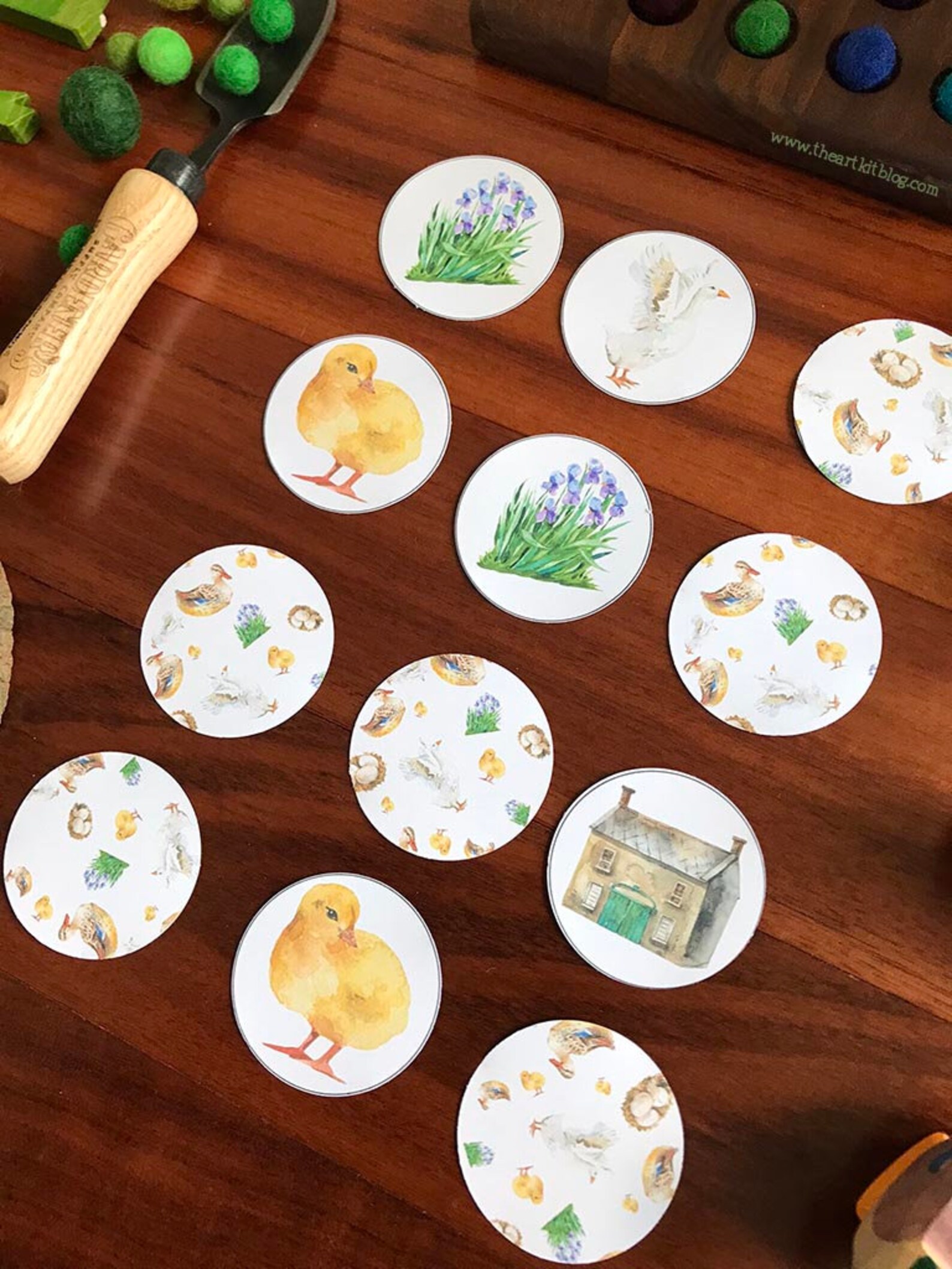 Memory Match Game Printable: Farm Edition Homeschool - Etsy