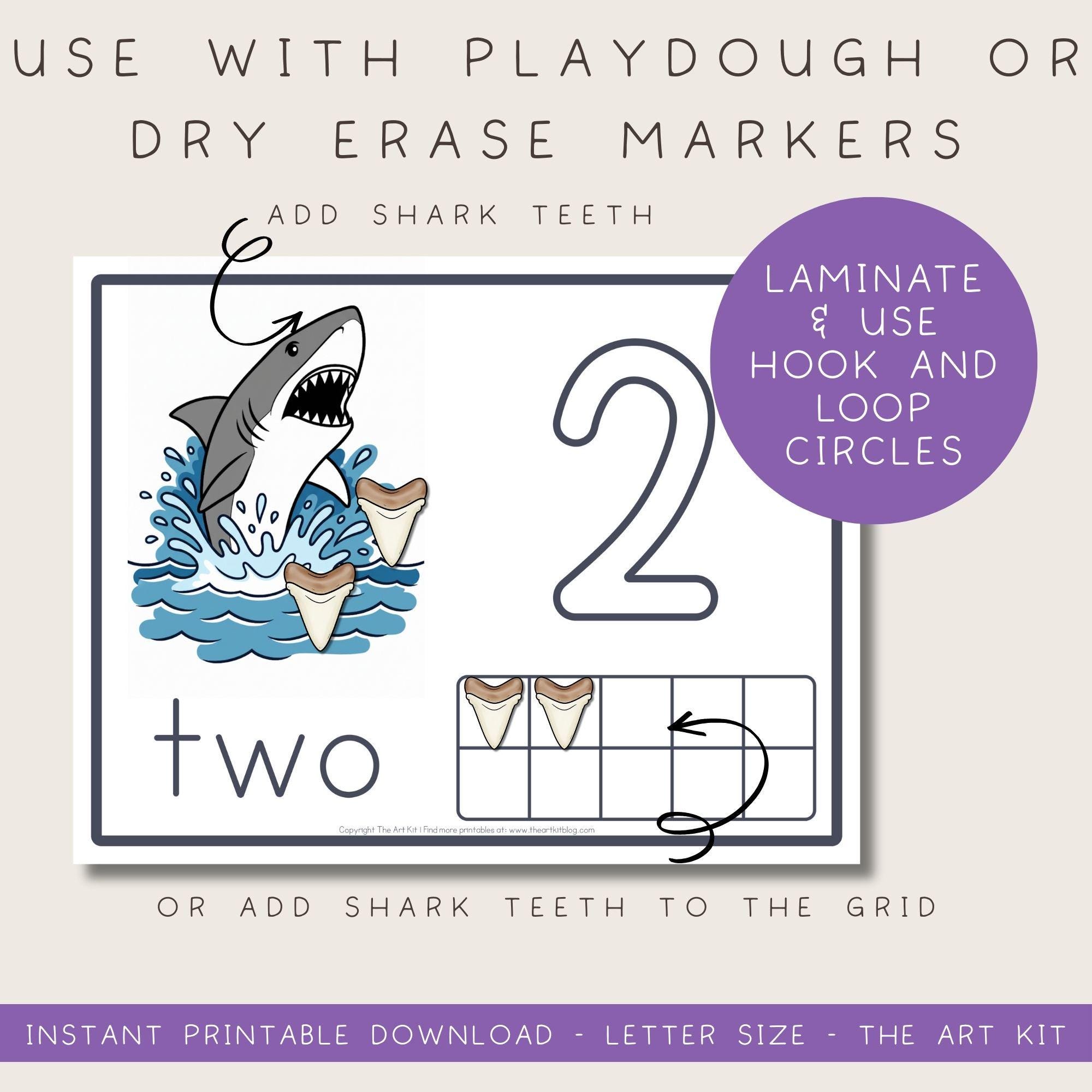 Ten Frames Printable, Shark Math Resources for Counting, Teacher Tools ...