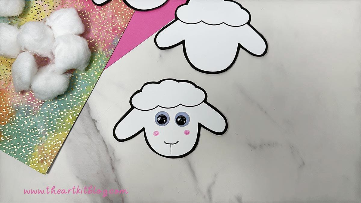 Cute Lamb Paper Craft {with Printable Template}, Spring Craft, Easter ...