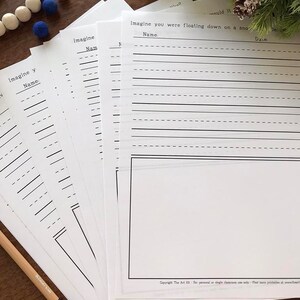 Winter Creative Writing Prompts Printable, December Language Arts for ...