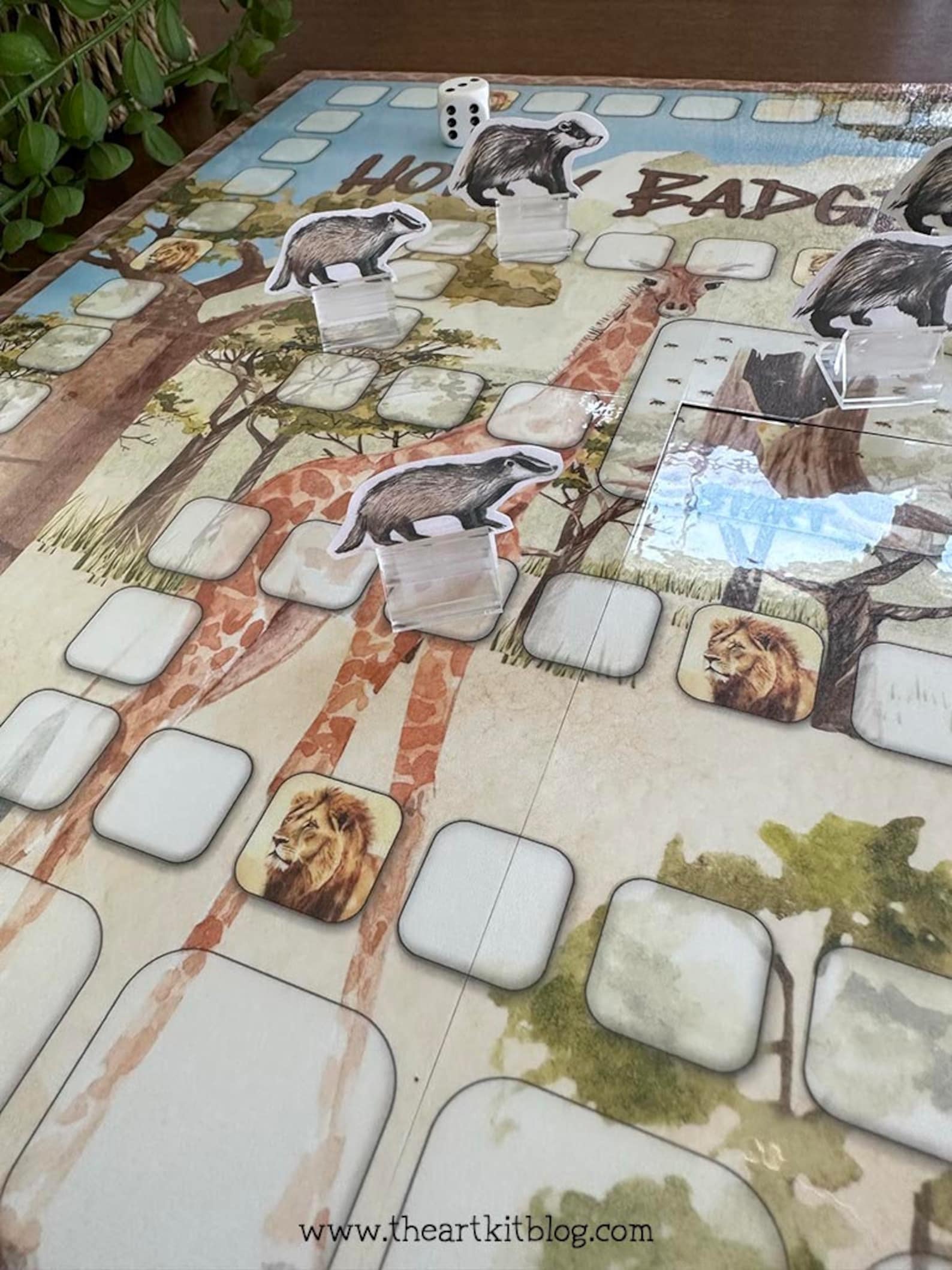 Printable Board Game Honey Badger Run Game Printable Games - Etsy