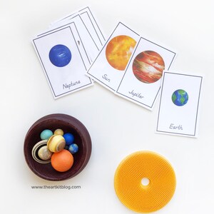 Outer Space Cards Montessori Learning Sun and Planets 3-part Cards for ...