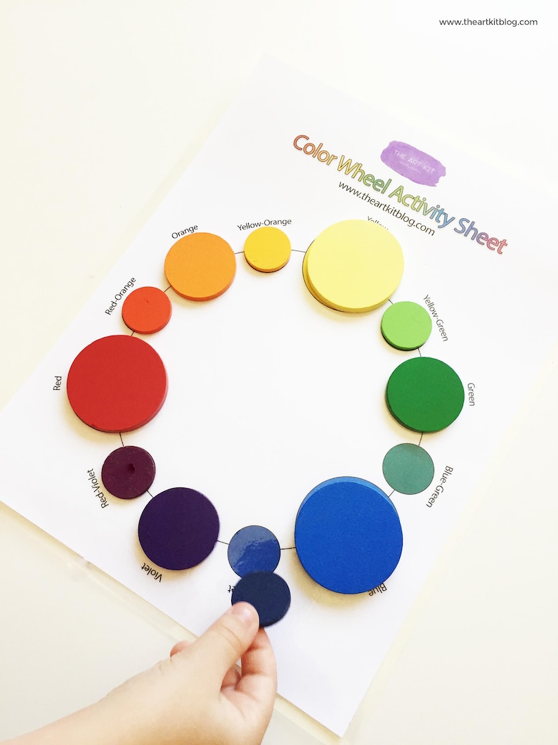 Color Wheel Activity Sheets Printable for Kids Art Download Today and ...